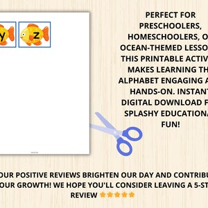 Fish Alphabet Match,ocean Animal Alphabet Matching,fish ABC Matching ...