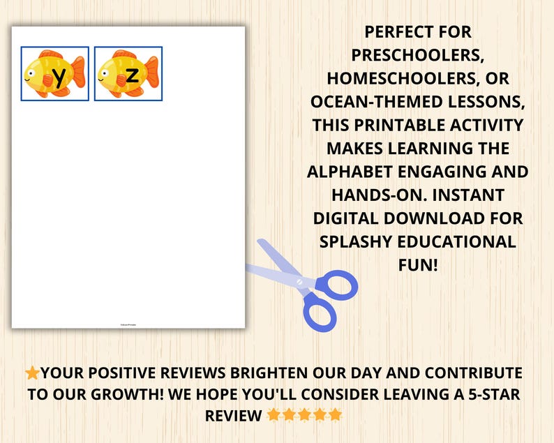 Fish Alphabet Match,ocean Animal Alphabet Matching,fish ABC Matching ...