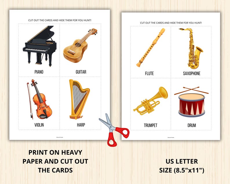 Musical Instruments Scavenger Hunt,music Scavenger Hunt,music Activity ...