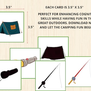 Camping Shadow Matching,camping Flashcards,camping Worksheet,preschool ...