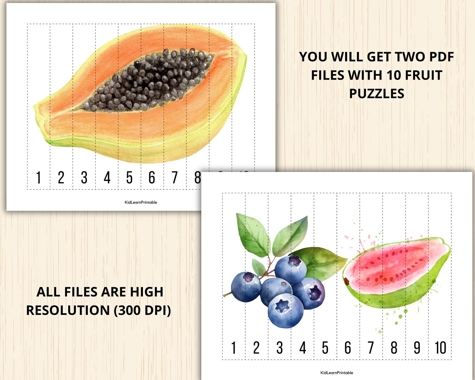 Fruits Puzzle Number Sequence,toddler Puzzle Pairs,fruit Matching ...