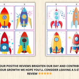 Space Matching Game,rockets Matching Activity,solar System Game, Space ...