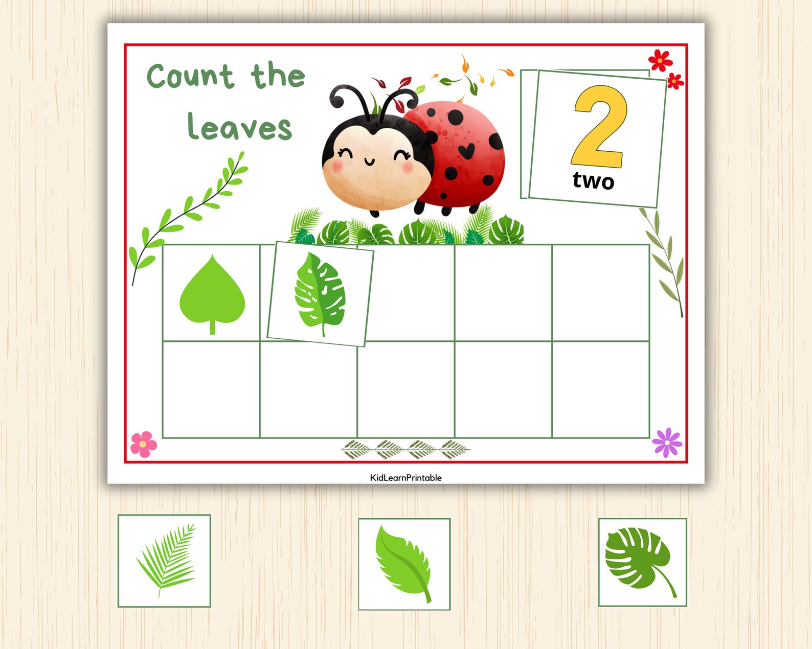 Ladybug Ten Frame,ladybug Printable Game,numbers 1-10,count and Match ...