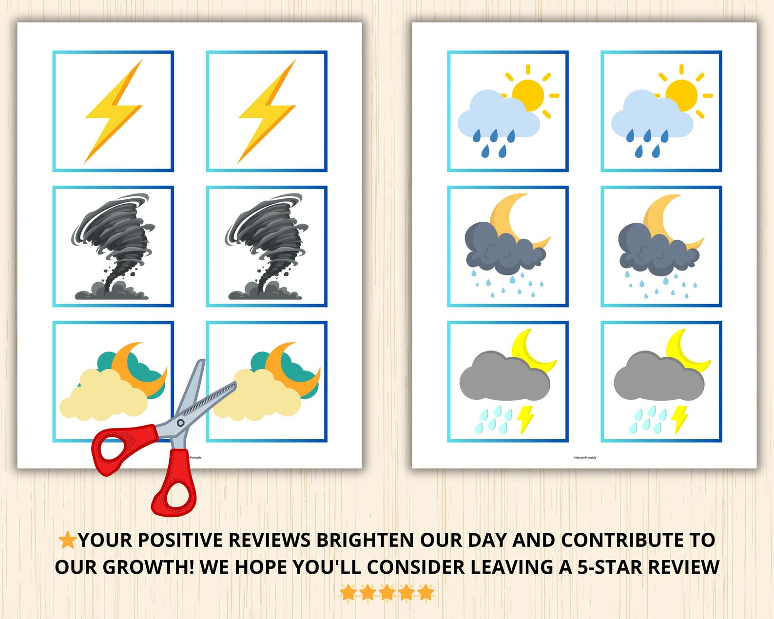 Weather Memory Game,weather Activity,weather Matching Game,weather ...