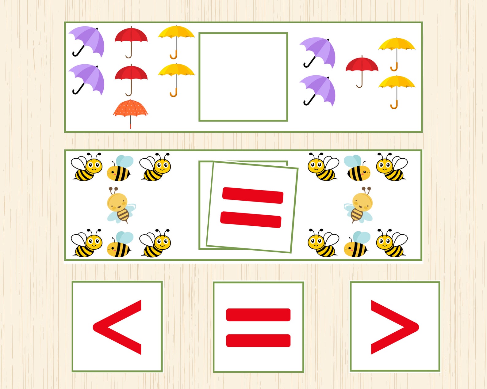 Spring Preschool,spring Math,comparing Quantities,comparing Numbers ...