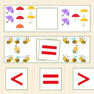Spring Preschool,spring Math,comparing Quantities,comparing Numbers ...