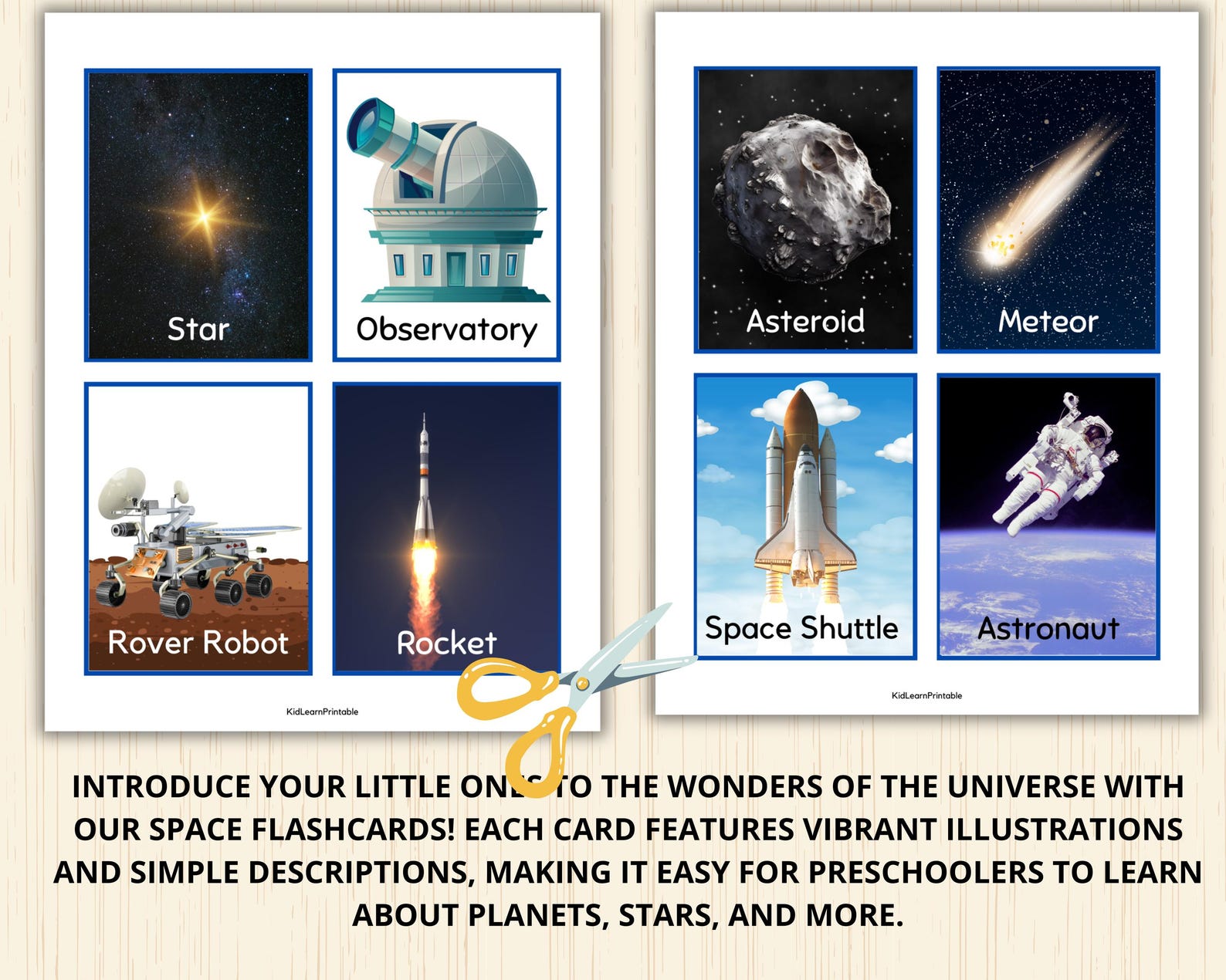 Space Flashcard,planets Flashcards,solar System Flash Cards,space ...