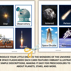 Space Flashcard,planets Flashcards,solar System Flash Cards,space ...