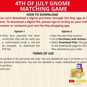 4th July Matching Game,gnome Matching,puzzle Symmetry,summer Matching ...