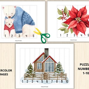 Winter Number Puzzle,winter Number Sequence Puzzles,xmas Numbers ...