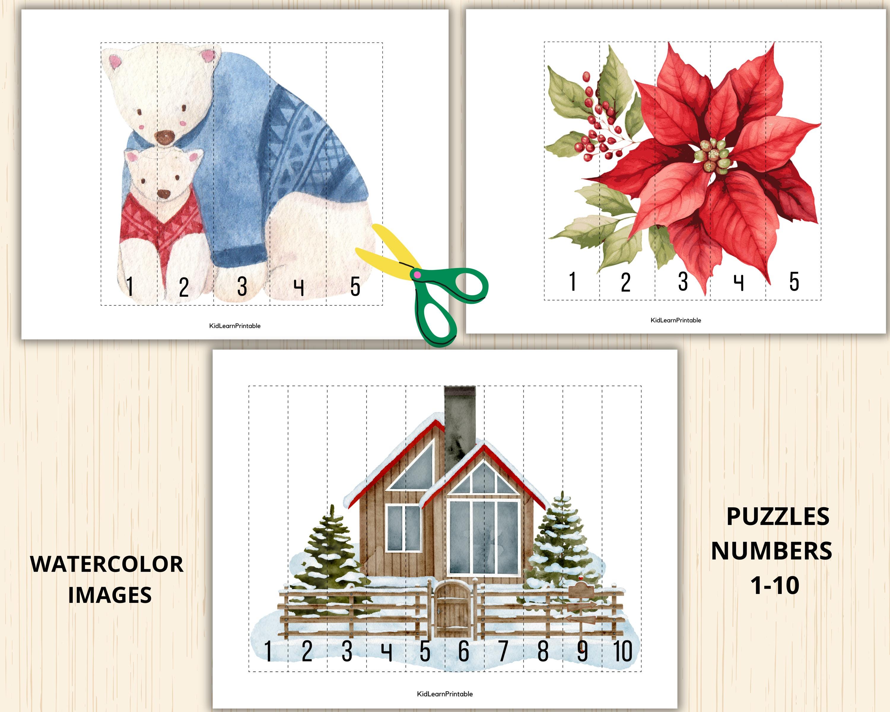 Winter Number Puzzle,winter Number Sequence Puzzles,xmas Numbers ...