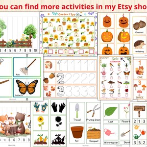 Gardening Tracing Strips,garden Word Tracing Cards,nature Montessori ...