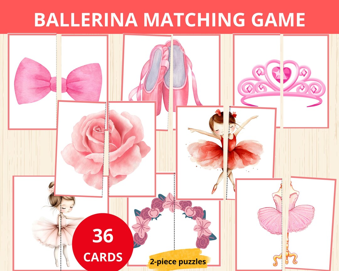 Ballerina Matching Activity,ballerina Matching Game,ballerina Puzzles ...