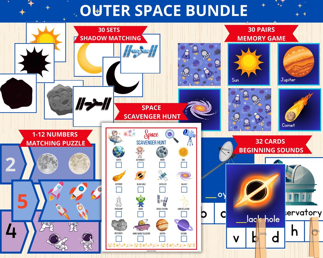 Outer Space Bundle,outer Space Unit Study,space Preschool,learning ...