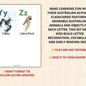 Australian Animals Alphabet,australian Alphabet Posters,abc Alphabet ...