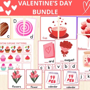 Valentine's Day Bundle, Preschool Busy Book, Preschool Game,valentine ...