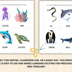 Ocean Scavenger Hunt,under the Sea Scavenger Hunt,aquarium Trasure Hunt ...