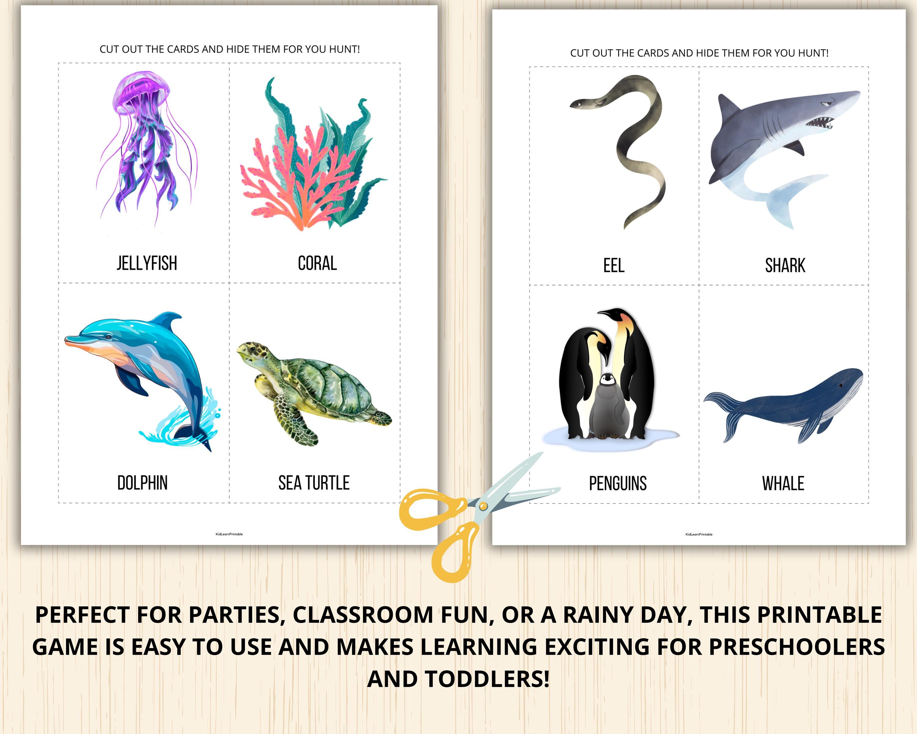 Ocean Scavenger Hunt,under the Sea Scavenger Hunt,aquarium Trasure Hunt ...