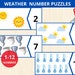 Weather Number Matching,printable Puzzle,counting Activity,preschool ...