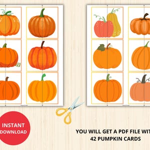 Matching Pumpkin,fall Activity for Kids,pumpkin Toddler Activity ...