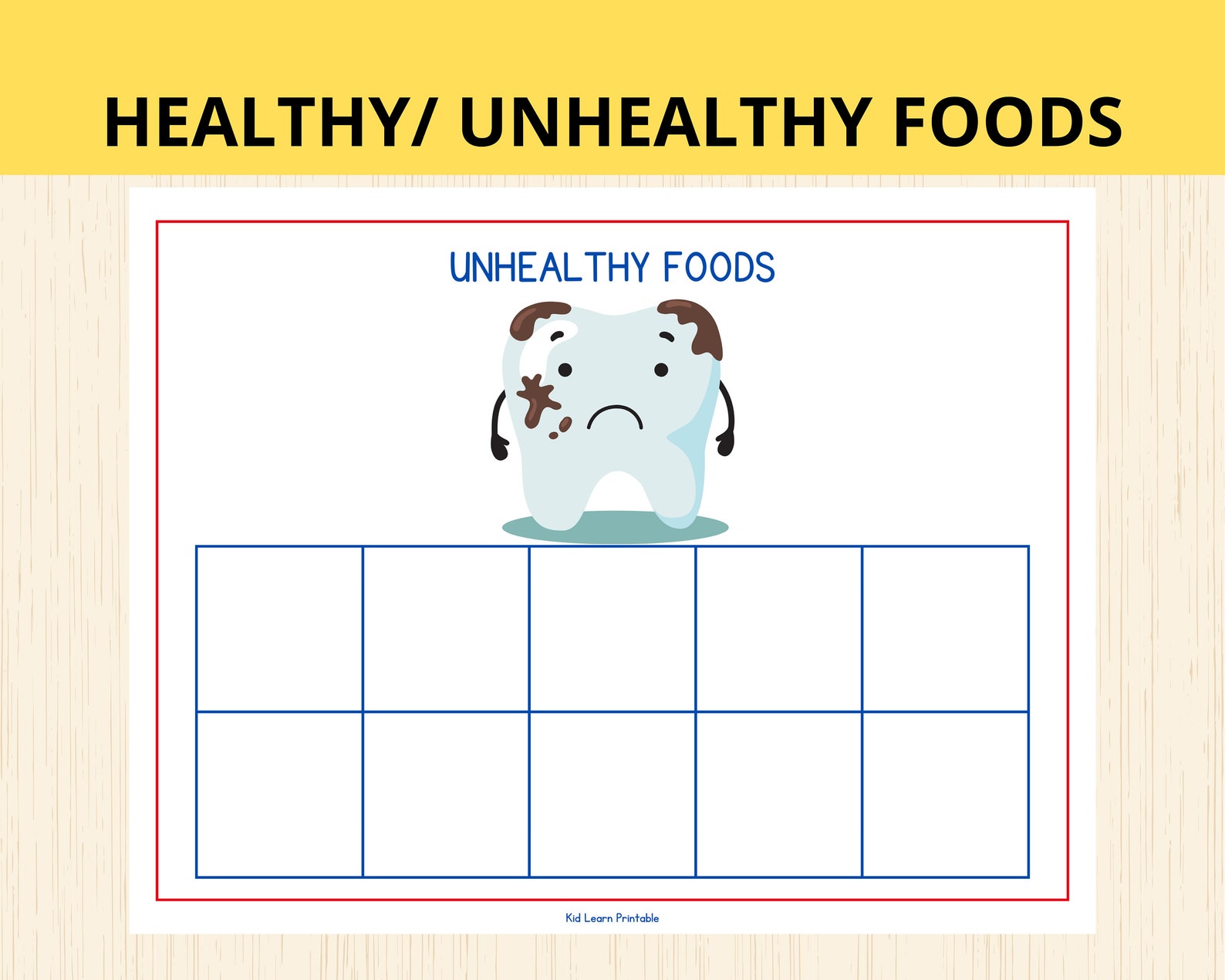 Healthy or Unhealthy Food Sorting,dental Health, Health Nutrition ...