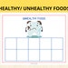Healthy or Unhealthy Food Sorting,dental Health, Health Nutrition ...
