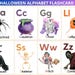 Halloween Alphabet Cards,halloween Flashcards,halloween Homeschool ...