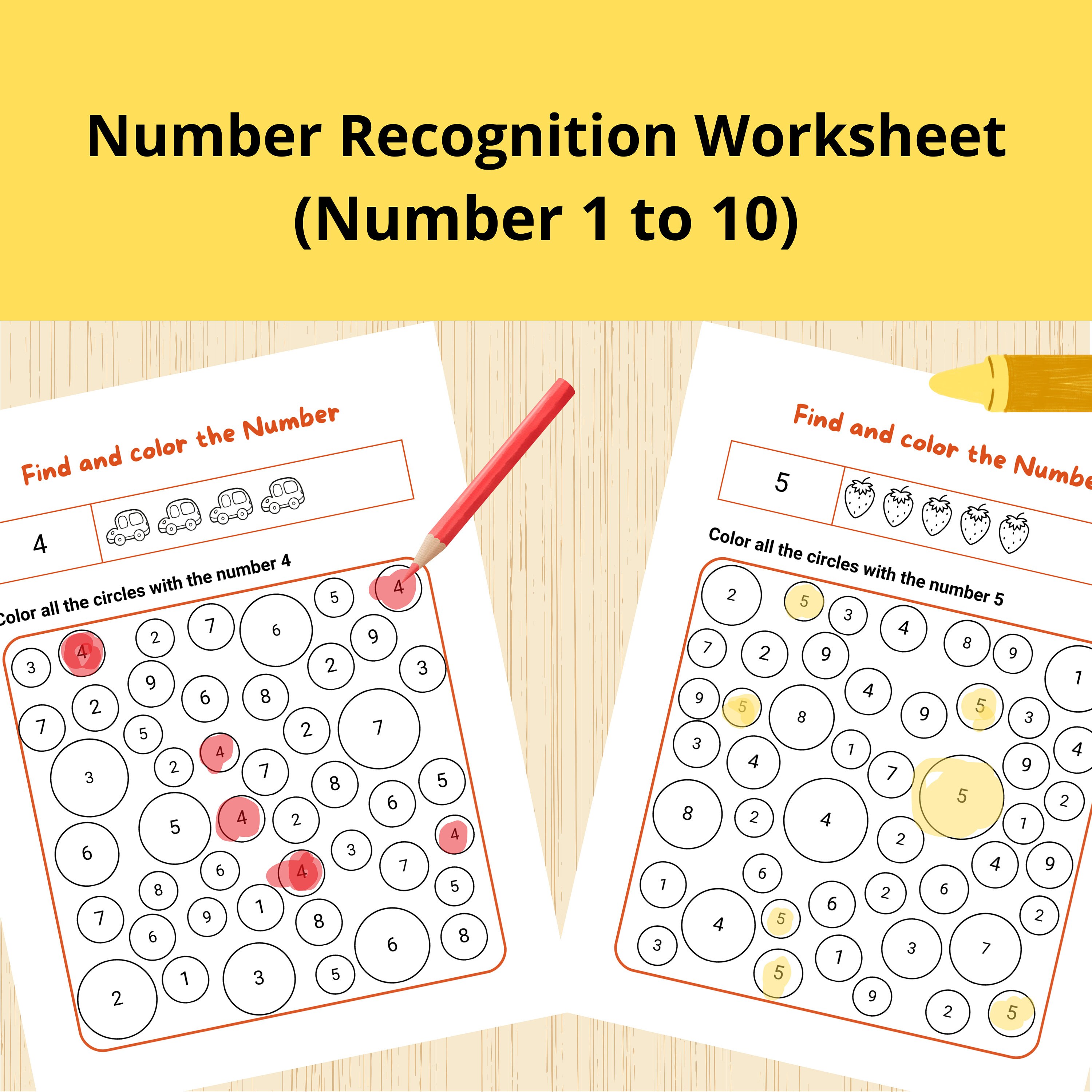 1-10 Number Recognition, Numbers Preschool, Math Worksheets , Find the ...