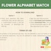 Flower Alphabet Match, Spring Preschool Activity,alphabet Matching Game ...