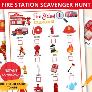 Fire Station Scavenger Hunt - Etsy