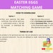 Easter Eggs Matching Game, Easter Egg Puzzle, Easter Eggs Symmetry ...