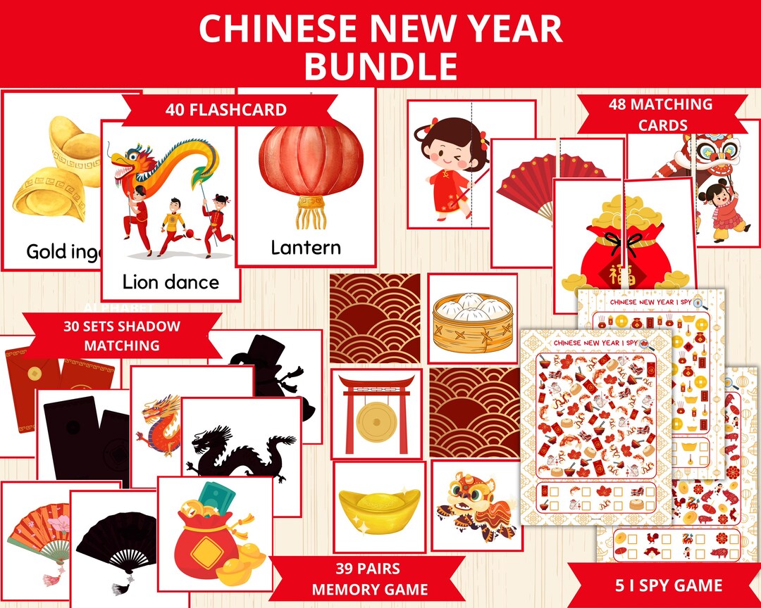 Chinese New Year Bundle,lunar New Year Bundle Activities,chinese New ...