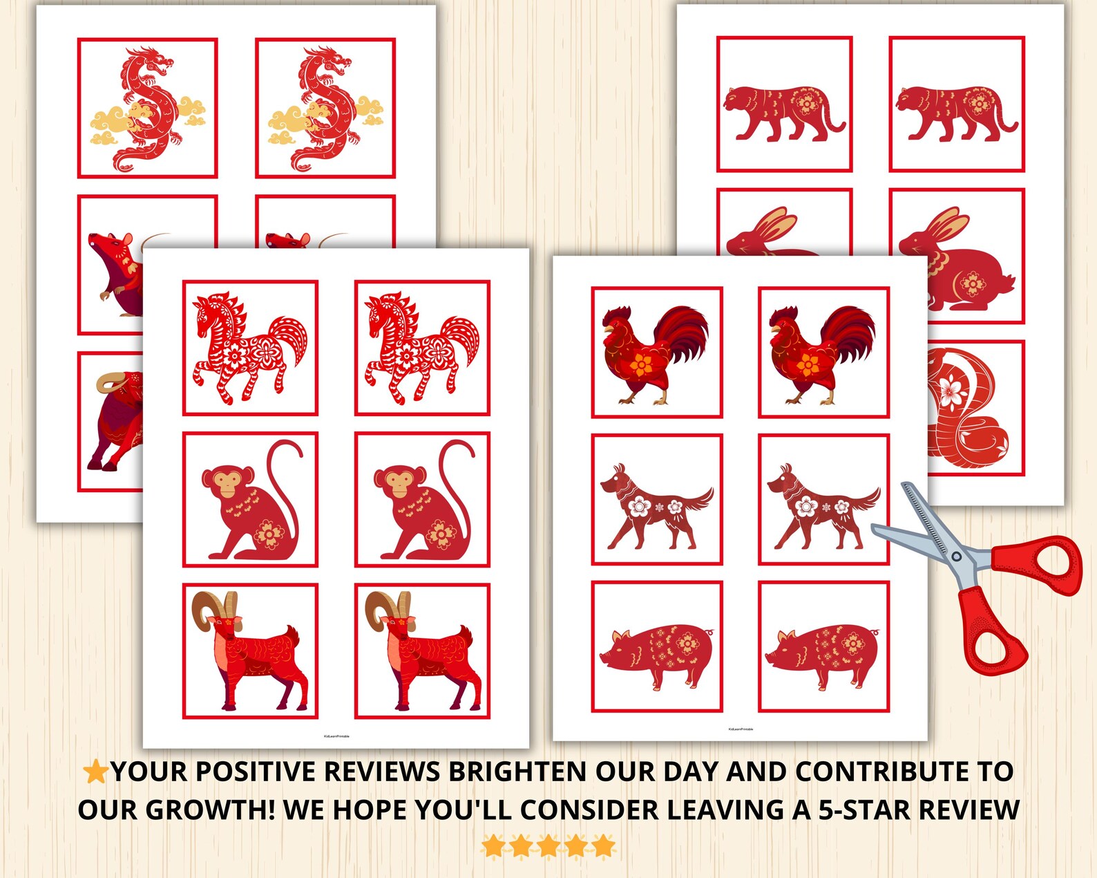 Chinese New Year Memory Game,lunar New Year Matching Activity,memory ...