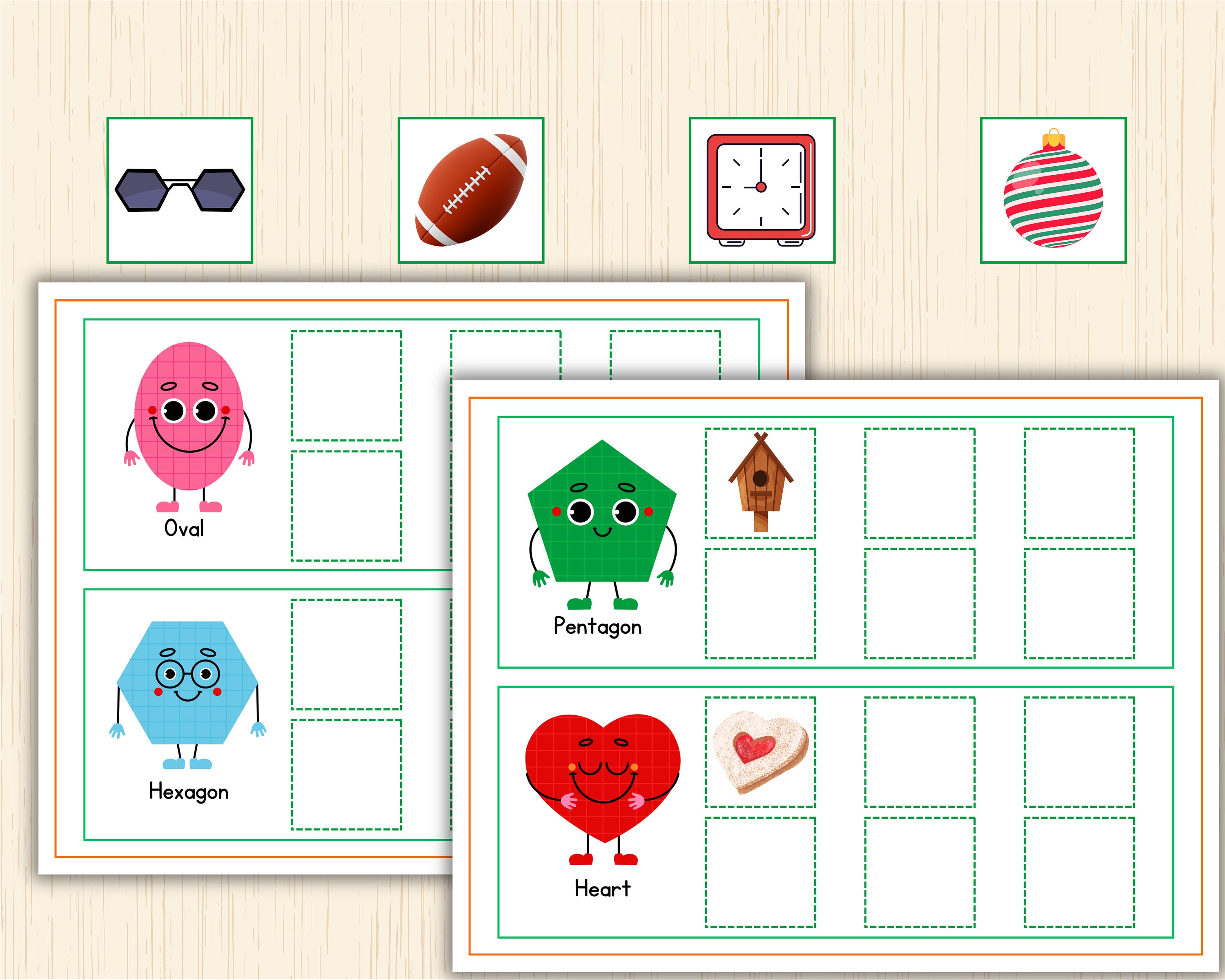 2D Geometric Shapes Sorting Game,learning Activity,toddler Busy Book ...