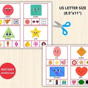Shapes Sorting Activity,shapes Clip Card,matching Activity,learning ...