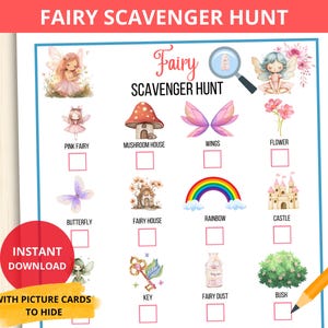 Fairy Scavenger Hunt,fairy Garden Party Games,fairy Birthday Party ...