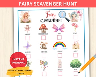 Fairy Scavenger Hunt,fairy Garden Party Games,fairy Birthday Party ...