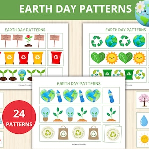 Earth Day Patterns,earth Day Busy Book,earth Day Activity, Cut and ...