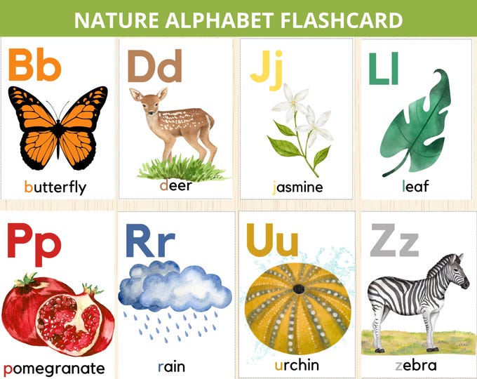 ABC Flashcards Printable, Alphabet Cards, Texas Abcs, Watercolor ...