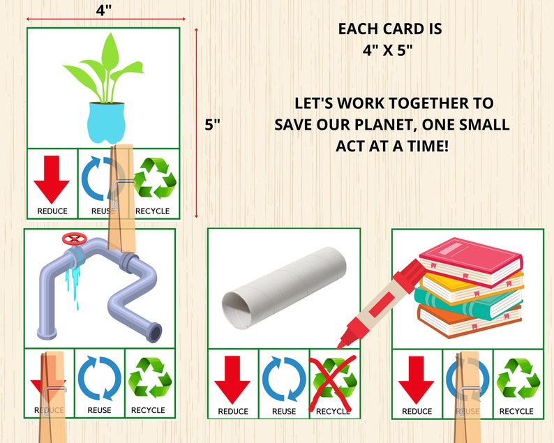 Earth Day Clip Card,earth Day Recycle Sort,earth Day, Waste Sorting ...