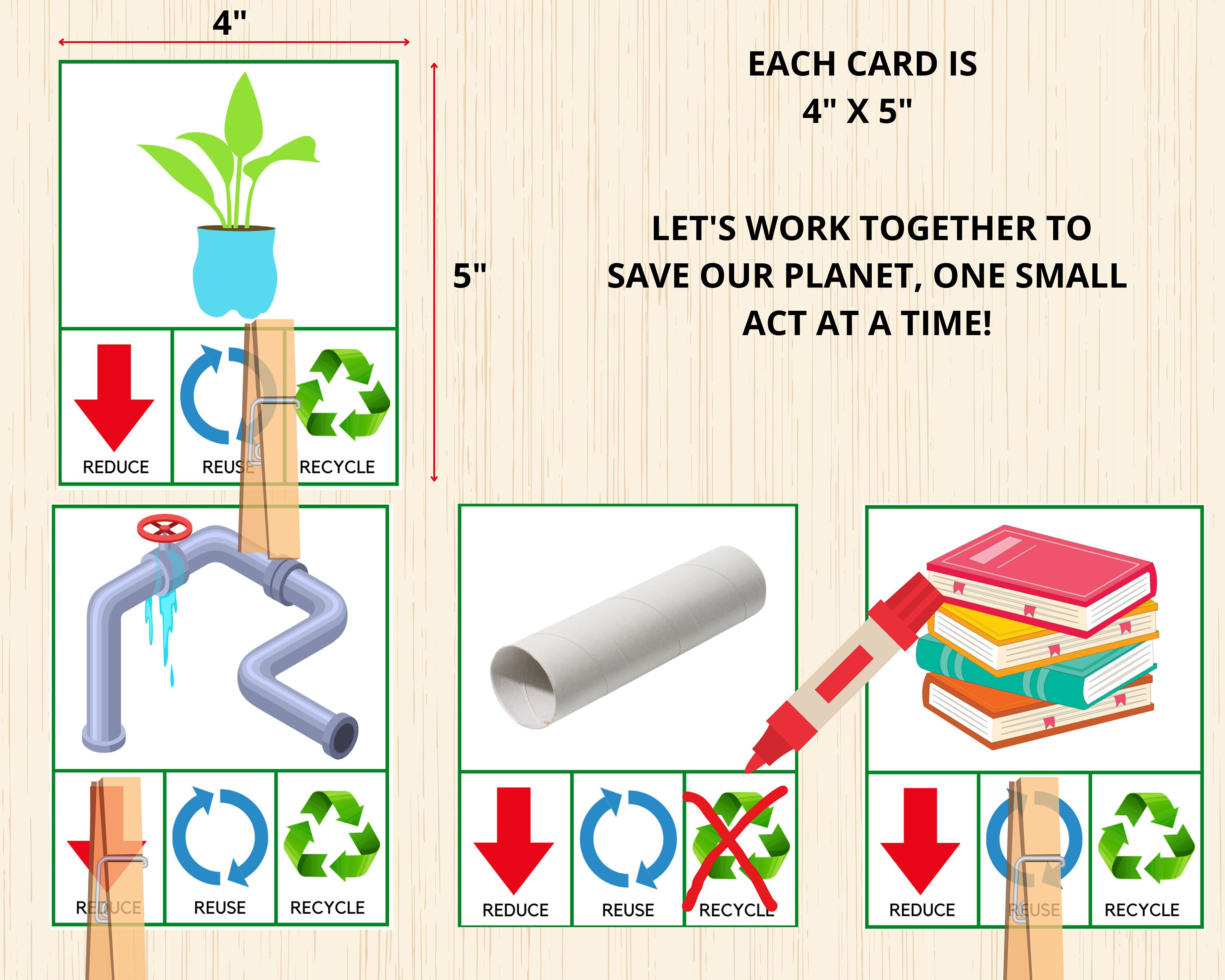 Earth Day Clip Card,earth Day Recycle Sort,earth Day, Waste Sorting ...