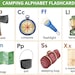 Camping Alphabet Cards,camping Flashcards,camping Montessori,camp Cards ...