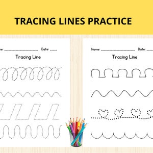 Tracing Practice,pre Handwriting, Lines Tracing Worksheets,preschool ...