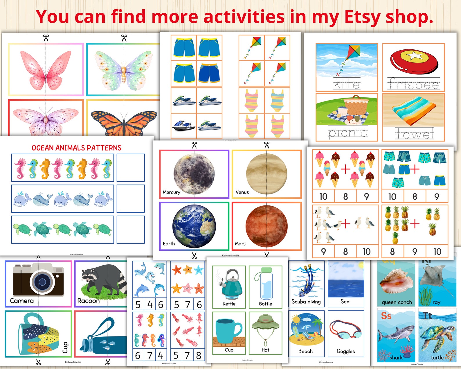 Ocean Animals I Spy Counting Activity,under the Sea,look and Find ...