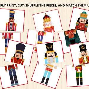 Nutcracker Matching Game,xmas Matching Activity,christmas Puzzle,winter ...
