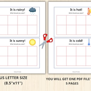 Dress up Activity,weather Activities, Preschool, Learn Weather, Weather ...