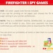 Firefighter I Spy Game,look and Find,fireman Activity,kindergarten Fire ...