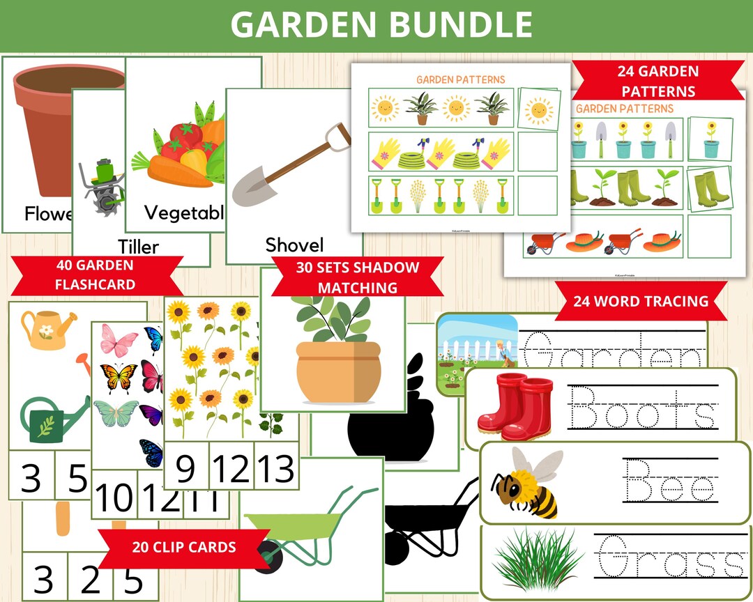 Garden Bundle,garden Unit Study,spring Preschool,homeschool Learning ...