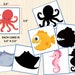 Ocean Animals Shadow Matching Cards,sea Animals Shadow,sea Animals ...