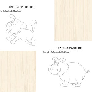 Tracing Worksheets, Preschool Worksheets,tracing Practice, Farm Animals ...